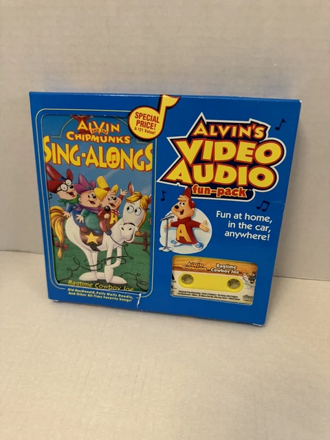 ALVIN & CHIPMUNKS Sing-Alongs Ragtime Cowboy Joe VHS and Cassette Fun ...