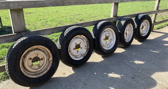LAND ROVER DEFENDER Series 16" original Steel wheels and tyres Set of 5 ...