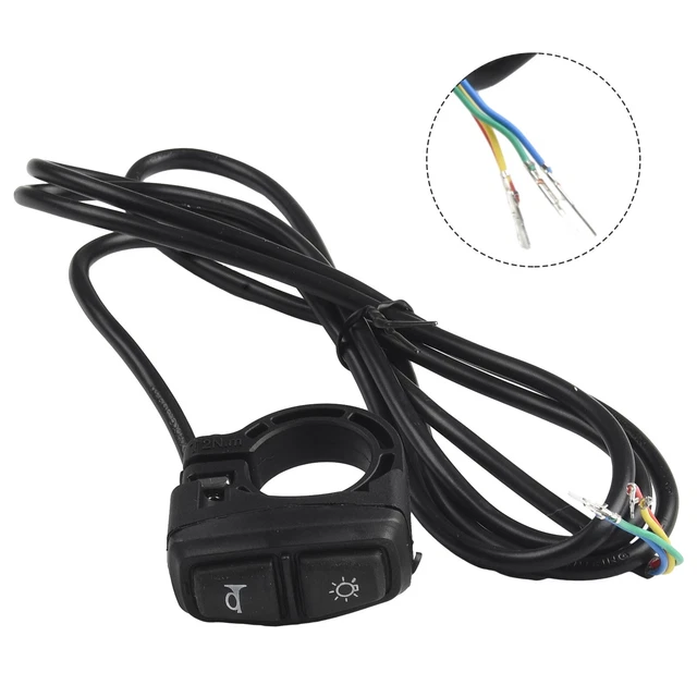 INTERRUPTEUR KLAXON PHARE lampe scooter v??lo ??lectrique ??tanche IP65 DK226 2E EUR 13,58 ...
