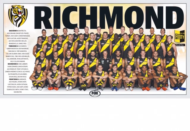 Richmond Tigers Team Poster Laminatedafl Football Premiers Champions 1899 Picclick Au