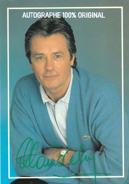 ALAIN DELON : Signed Star Cinéma - Autograph Original Authentic / Photo ...