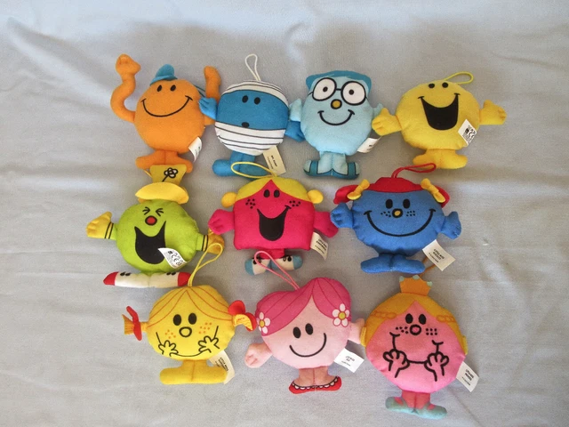 MCDONALDS MR MEN / Little Miss Toys x 10 Mr Calm, Bump, Tickle, Funny ...