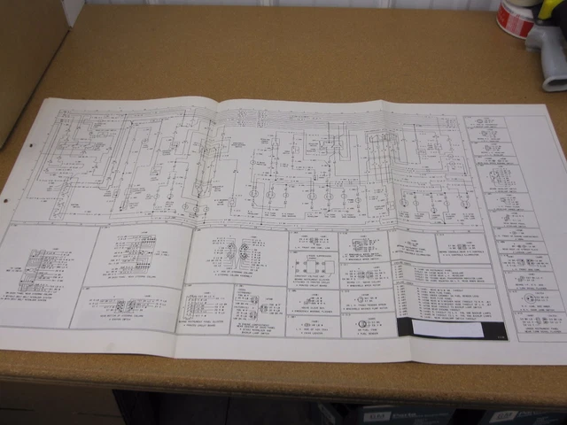 ORIGINAL 1973 FORD Maverick wiring diagram SHEET schematics service ...