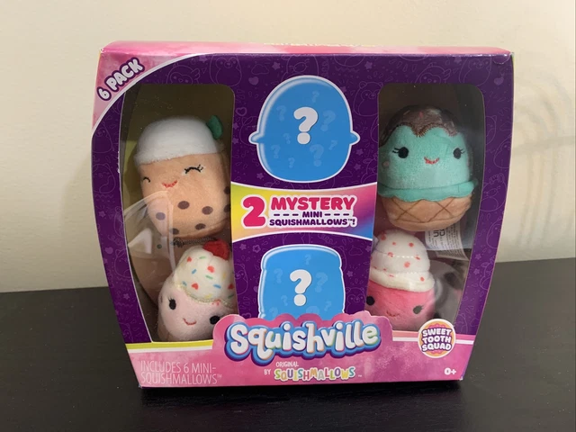 SQUISHMALLOW 6 SQUISHVILLE Sweet Tooth Squad Plush Mystery Minis Toys ...