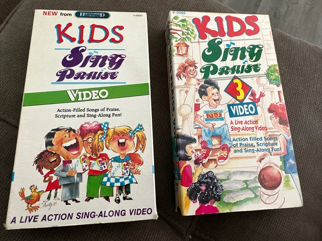 LOT OF 2 Kids Sing Praise Video VHS Sing-along Praise Songs Brentwood ...