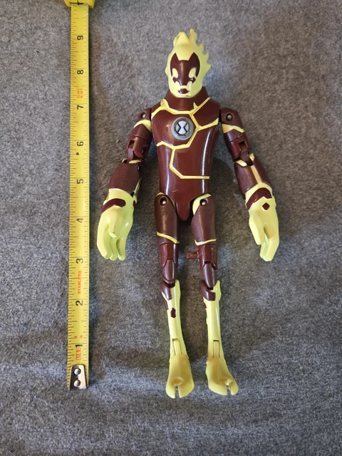 BEN 10 ALIEN 6" Metamorph Heatblast Heat Deluxe Action Figure Lights Up ...