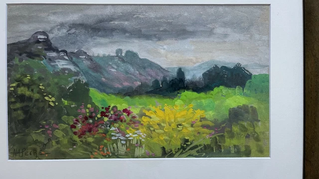 TABLEAU ÉCOLE DE Paris superbe paysage Alexandre Mathurin Pêche signé ...