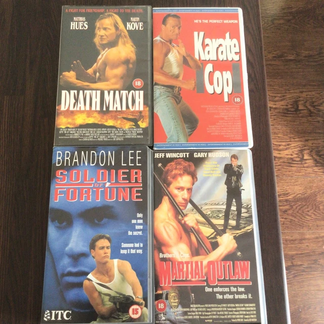 VHS BUNDLE 4 Videos Uk Karate Cop/soldier Of Fortune/martial Outlaw ...