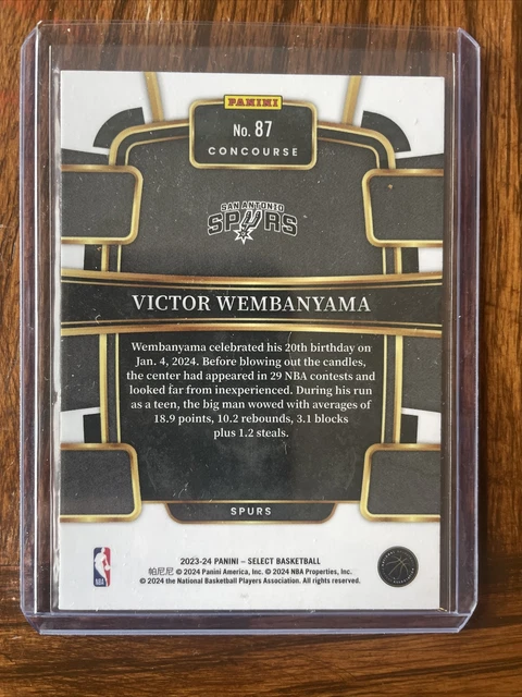 23-24 VICTOR WEMBANYAMA SELECT CONCOURSE BLU GHIACCIO CRACKED carta ...