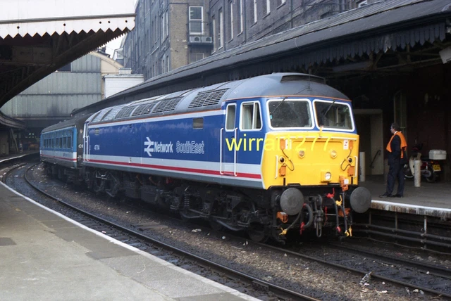 ORIGINAL RAILWAY PHOTOGRAPHIC negative Class 47 47714 at Paddington £3. ...