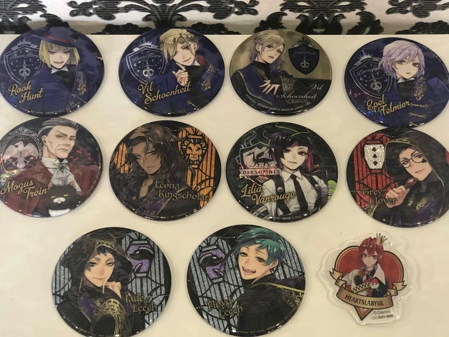 DISNEY TWISTED WONDERLAND Jade Leech 7cm Can badge pin toy 11SET Namco ...