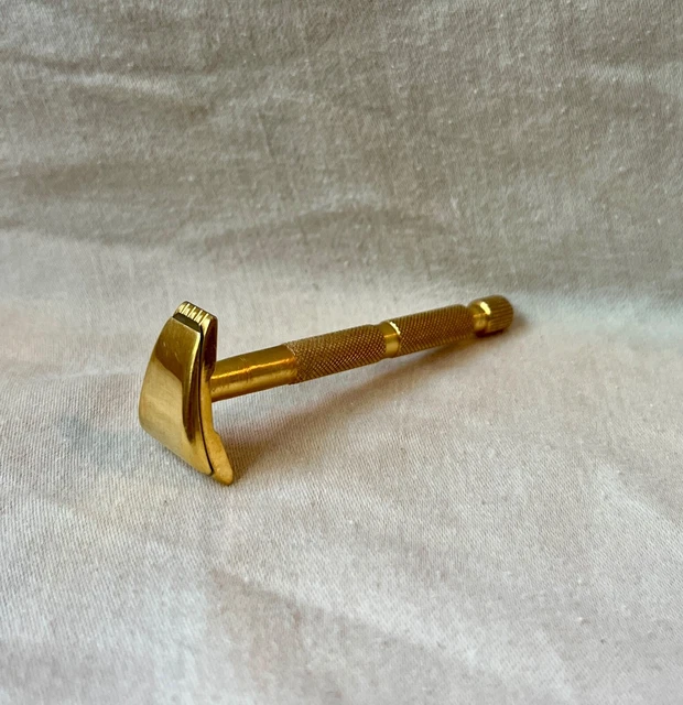 VINTAGE MERKUR BEARD Mustache Eyebrow Brass DOUBLE edge Safety razor ...