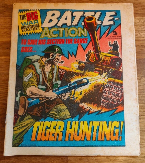 COMIC - VINTAGE Battle Action War Comic Dated 3rd June 1978 UK Reading ...