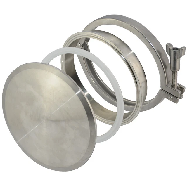 SANITARY PIPE WELD on Ferrule + Tri Clamp + PTFE Gasket + End Cap ...