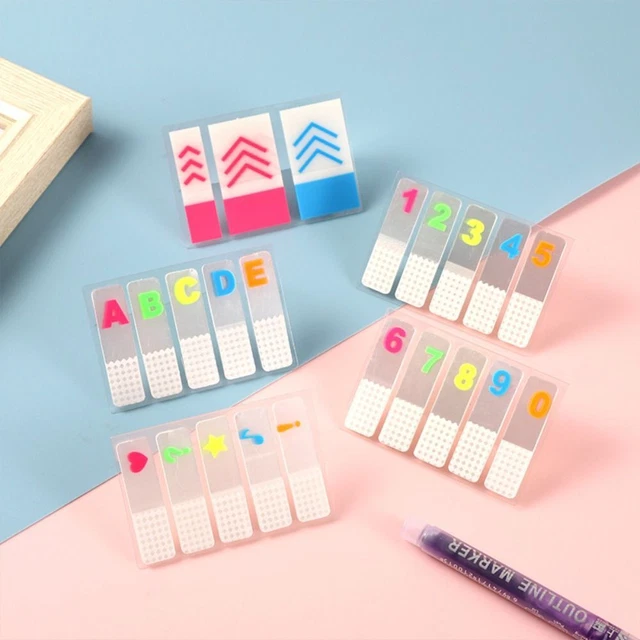100 SHEETS WITH Numeric Letters Sticky Notes PET File Tabs Index Tabs ...