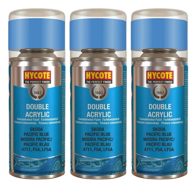HYCOTE COLOUR SPRAY Paint XDSK402 SKODA Pacific Blue 150ml x3 £14.99 ...