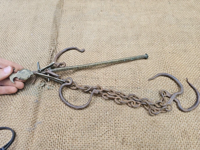 RARE BRONZE ANTIQUE Ottoman Empire Steelyard Balance Scale Hand Forged ...