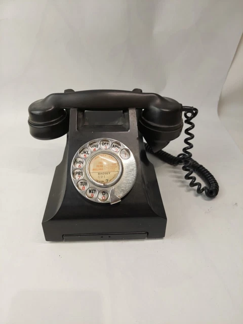 VINTAGE BAKELITE TELEPHONE Rotary Dial Not Working TV Theatre Prop ...
