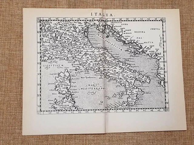 MAP OR MAP of Italy Itinerario d'Italia year 1747 Scotto Anastatic ...