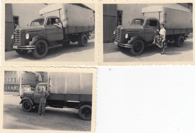 FOTO MIT OLDTIMER Lkw Borgward B 3000 von 1954, 6 cm x 9 cm EUR 6,00 ...