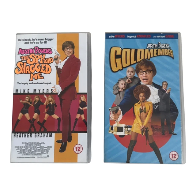 VINTAGE RETRO AUSTIN Powers Goldmember/Spy VHS video tape set. Mike ...