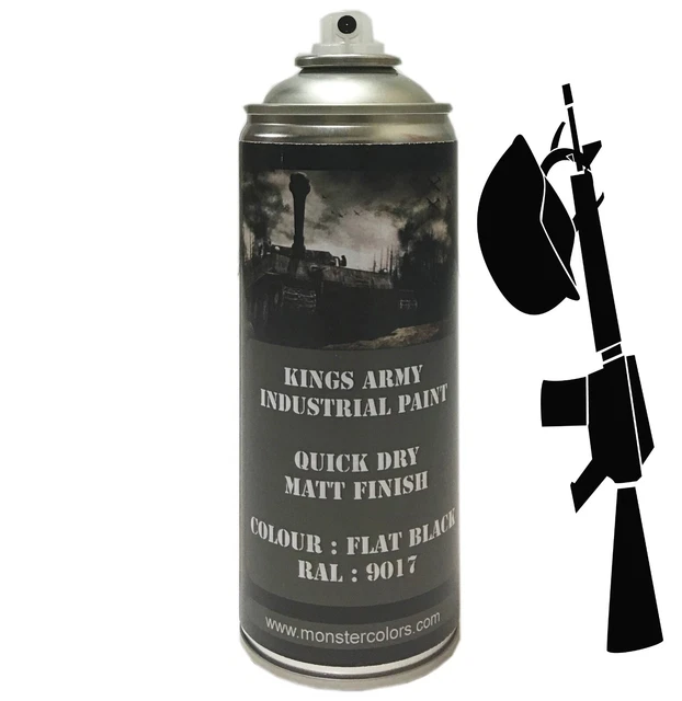 FLAT BLACK 9017 Army,Spray Paint,Military,ww2 ,Wargames,airsoft,D day ...