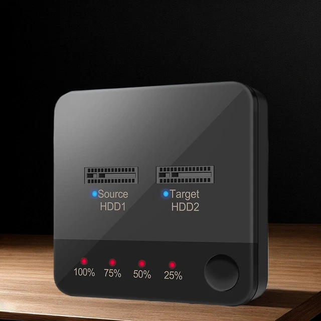 M.2 SATA/NVME DUAL-BAY Hard Drive Docking Station with LED Indicator M ...