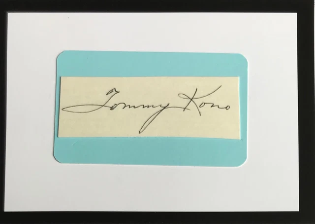 TOMMY KONO LEGGENDA olimpica del sollevamento pesi, autografo originale ...
