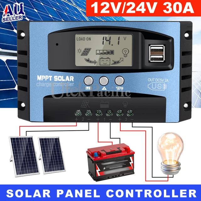 12V/24V SOLAR PANEL Battery Regulator Charge Controller 30A MPPT Auto Tracking $24.99 - PicClick AU
