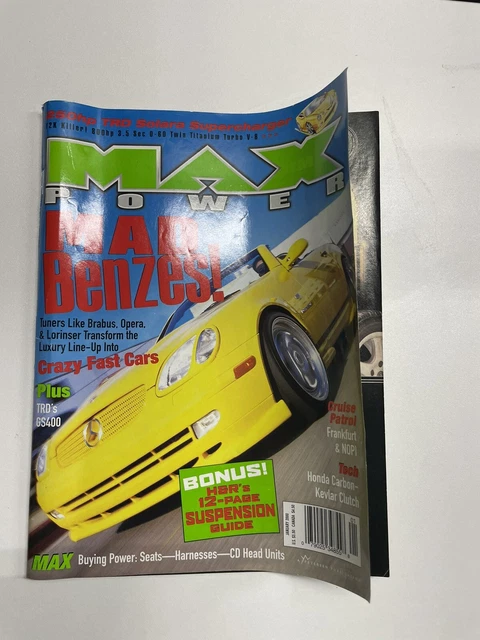 VINTAGE MAX POWER Magazine Jan 2000 Cars Benzes Brabus Opera Lorinser ...