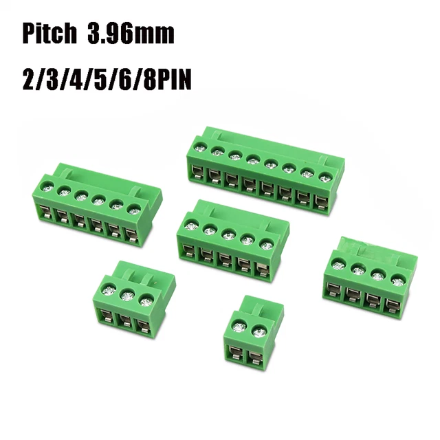 3.96MM PITCH PCB Mount Screw Terminal Block Connector 300V 10A 2/3/4/5 ...
