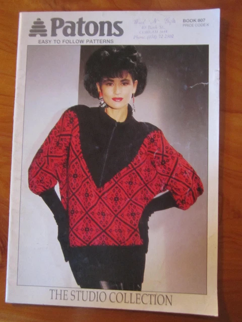 KNITTING PATTERN BOOK Patons No. 807 Studio Collection Great **** Must ...