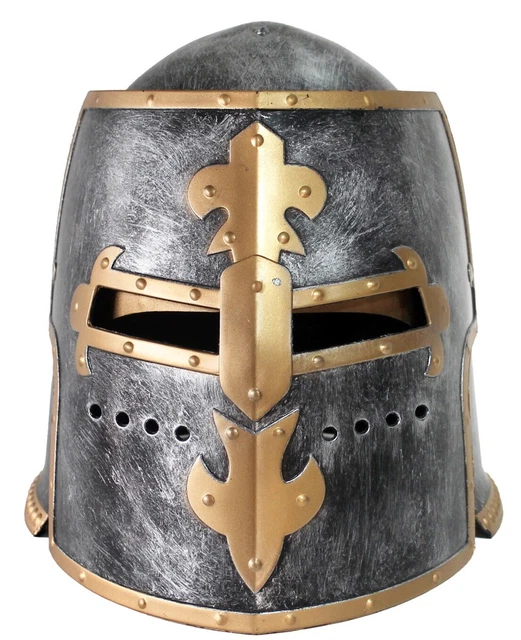 ADULT KNIGHT CRUSADER Templar Costume Medieval Viking Helmet Moving ...