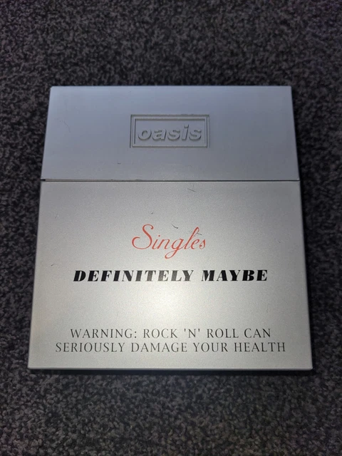 OASIS DEFINITELY MAYBE Singles - Silver Cigarette Box Set Case - CDs ...