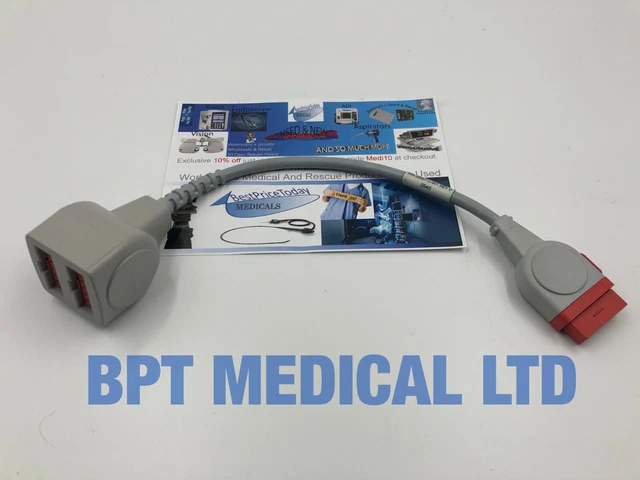 GE INVASIVE PRESSURE Cable BP Adapter Cable IBP 4th GE healthcare ...