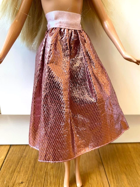 BARBIE & SIMBA Fashion Doll Clothing - Pink Metallic Colour A Line ...