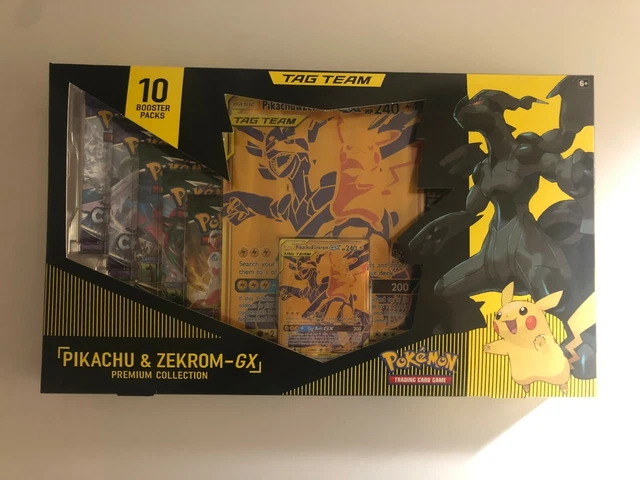 POKÉMON TCG PIKACHU and Zekrom-GX Tag Team Premium Collection New ...