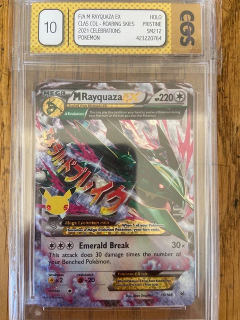 POKEMON CARD CGS PSA 10 M Mega Rayquaza EX 76/108 Celebrations 2021 Holo Graded EUR 32,38 ...