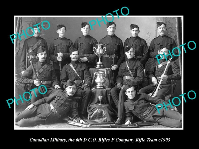 OLD HISTORIC PHOTO OF CANADIAN MILITARY 6th REGIMENT DCO RIFLES F ...
