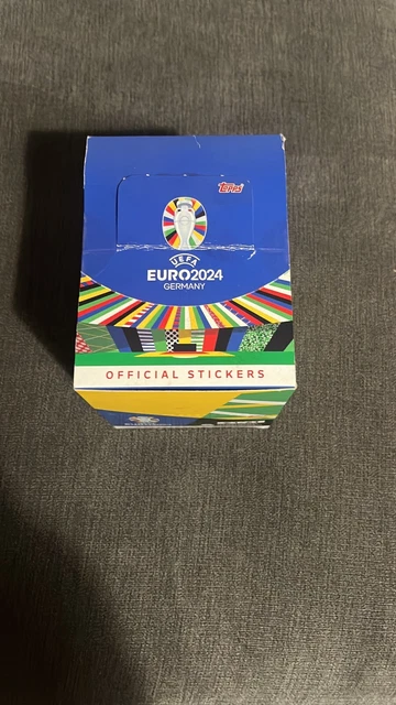 OFFICIAL EURO 2024 Sticker Collection Full Box (100 packets) - Retail ...