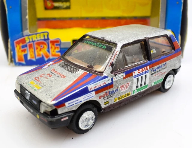 FIAT UNO BURAGO 1:43 Scale Rally Car Action Figure Modeling Used ...