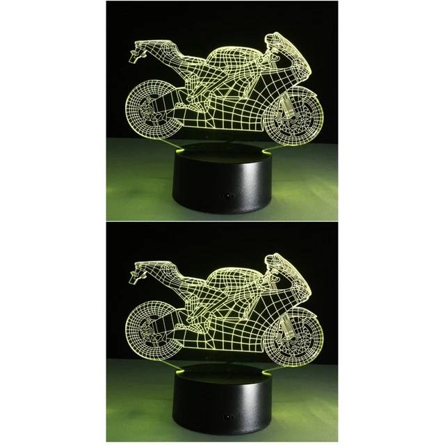 2 COUNT LIGHTS for Motorbike Motorcycle Auxiliary Color Changing Night ...