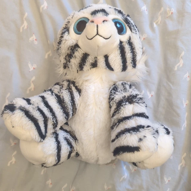 SNOW TIGER WHITE Plush Soft Toy 14” (TY style eyes) £8.00 - PicClick UK