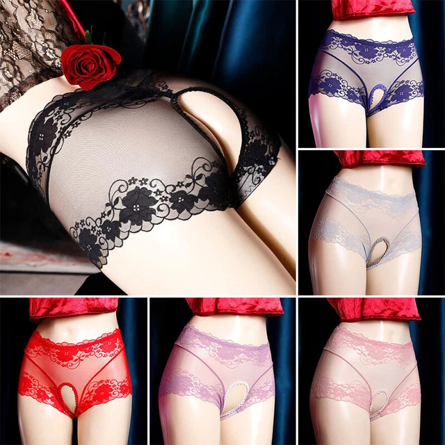 SEXY DAMEN-HÖSCHEN OFFENER Schritt durchsichtig Schritt offen Dessous Unterwäsche EUR 4,44 ...