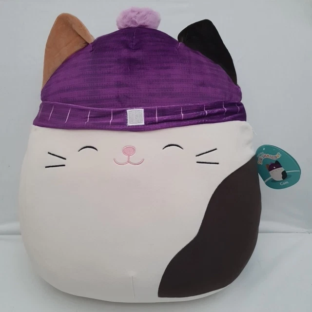 SQUISHMALLOWS CAM THE Calico Cat With Hat 16" New with Tags Plush soft ...