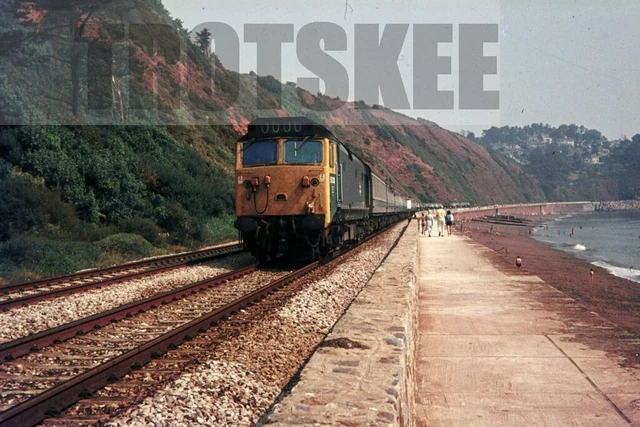 35MM SLIDE BR British Rail Diesel Loco Class 50 50030 Teignmouth 1976 ...
