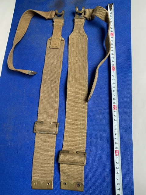 ORIGINAL WW2 DATED British Army 37 Pattern Webbing L Straps - 1941 ...