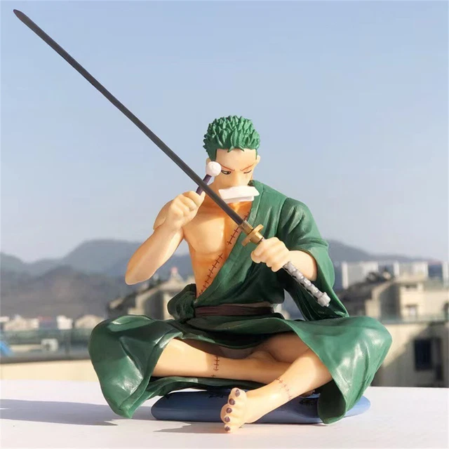 ANIME ONE PIECE Roronoa Zoro Collection Sitting figura modello ...