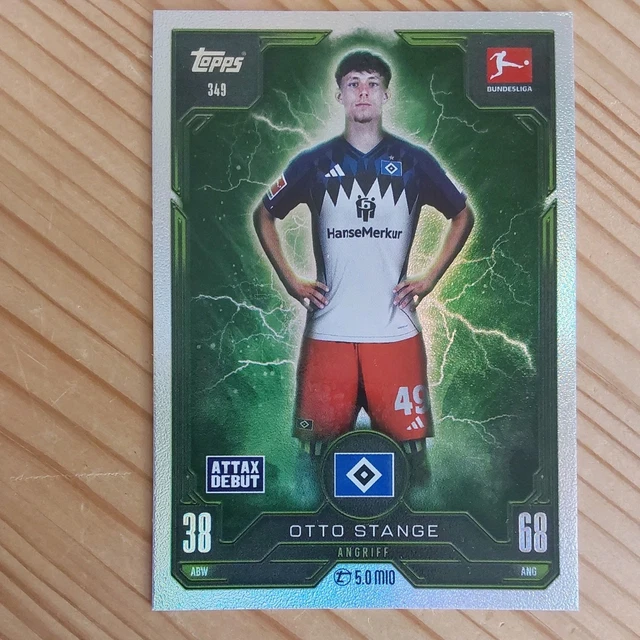 TOPPS MATCH ATTAX Bundesliga 2025-26 Nr. 349 Otto Stange Debut Rising ...
