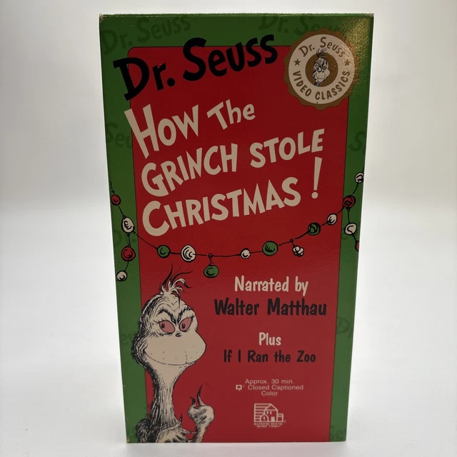 DR. SEUSS HOW the Grinch Stole Christmas (VHS 1992) Tested Free ...